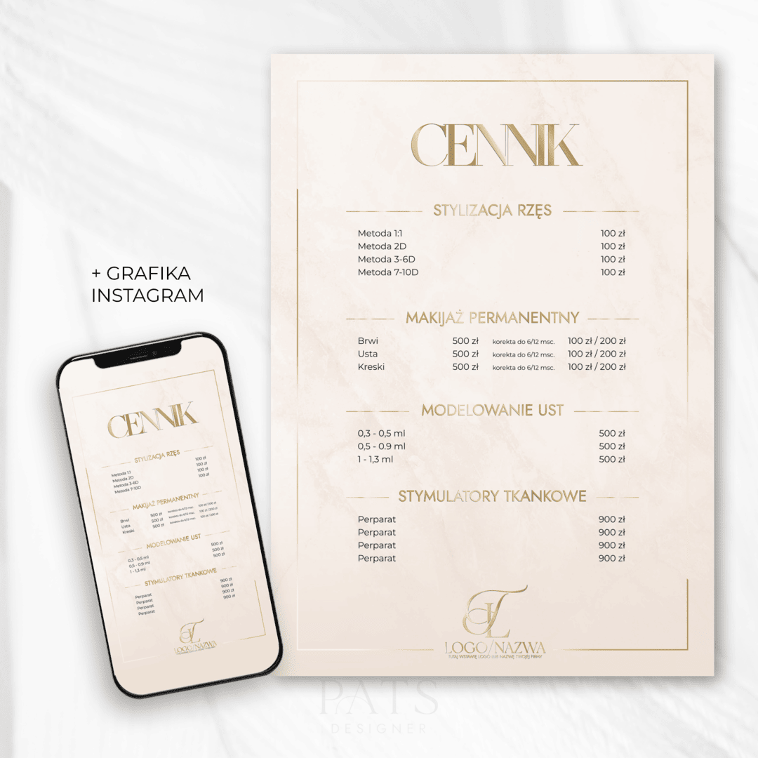 PATSdesigner » Cennik - jasny beż